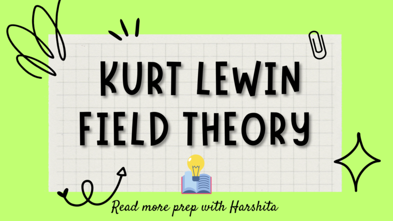 Kurt Lewin Field Theory - Prep With Harshita Kurt Lewin Field Theory - Prep With Harshita